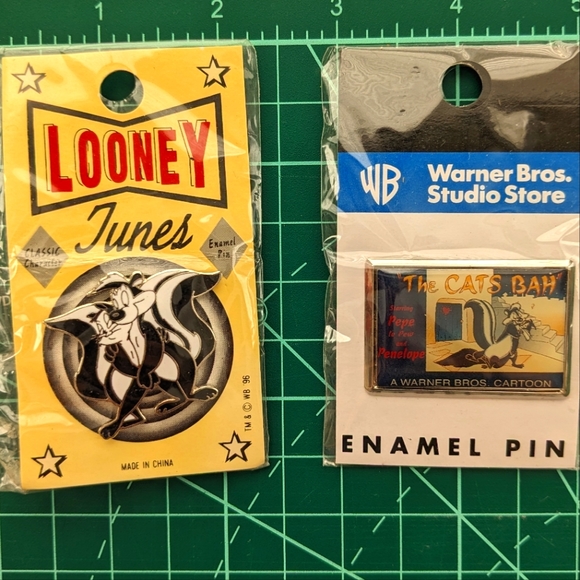 Warner Bros. | Other | Pepe Le Pew Penelope Metal Enamel Pins Lot Of 2 ...